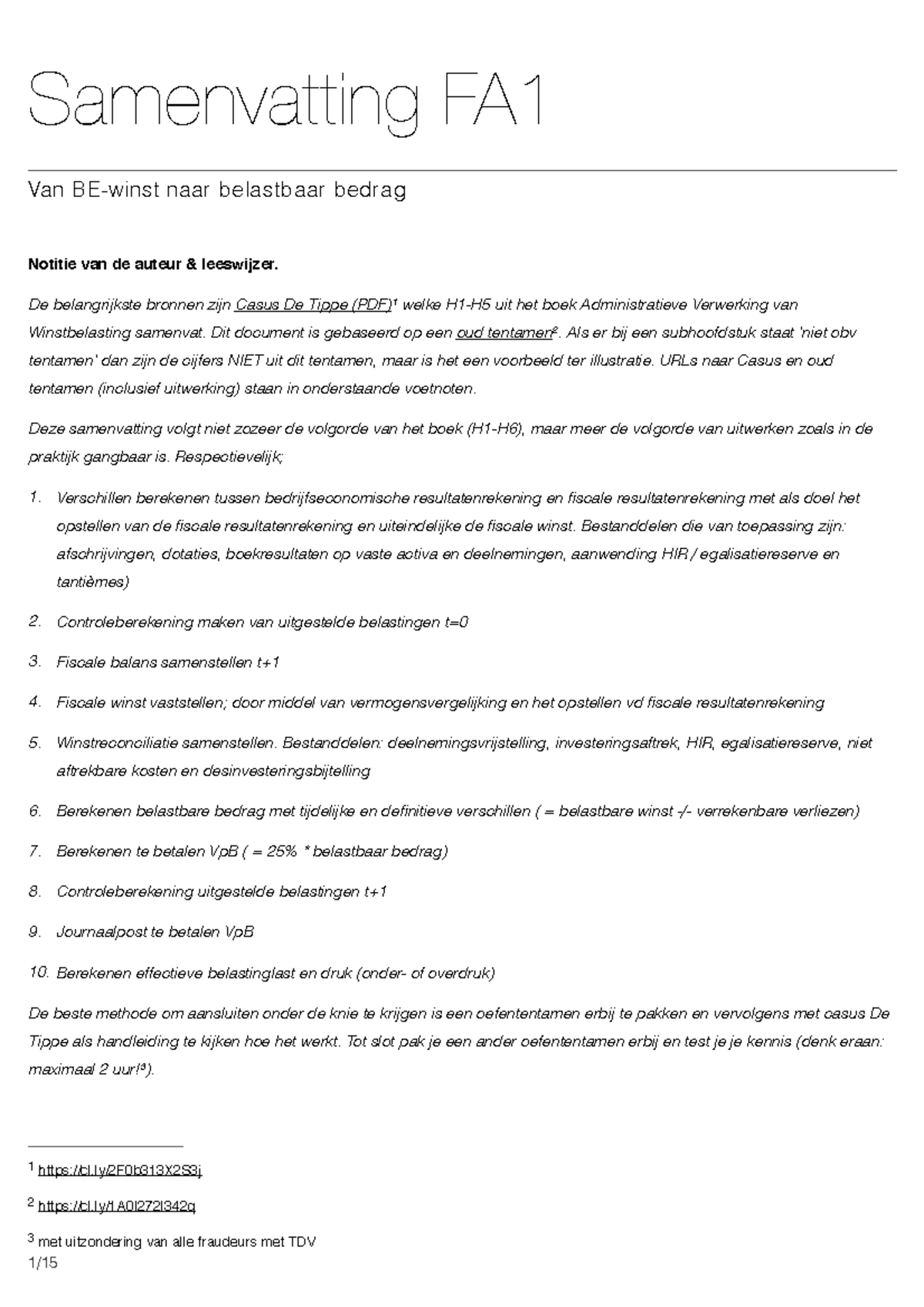 Korte samenvatting - boek "Administratieve Verwerking van ...