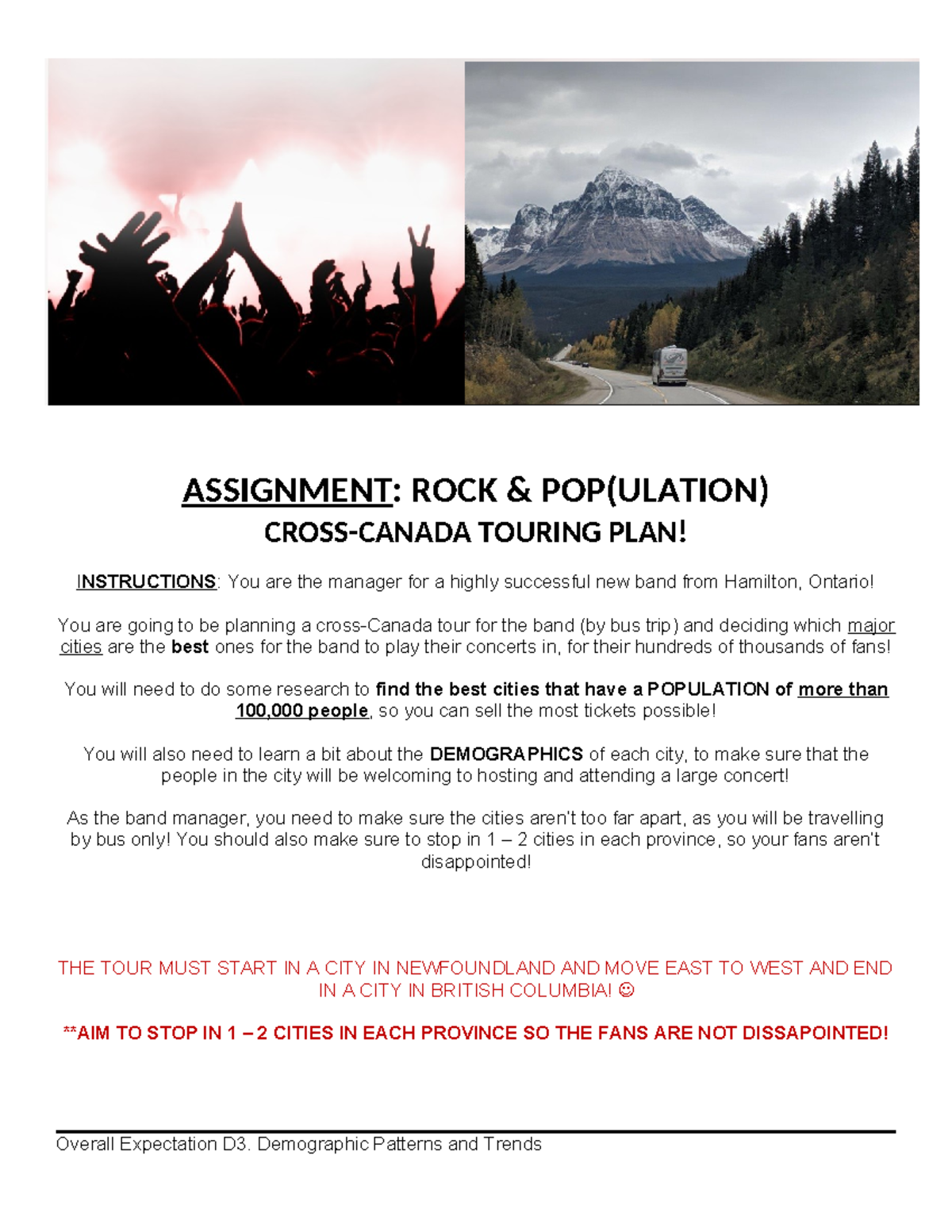 3. Rock and Population Assignment - ASSIGNMENT: ROCK & POP(ULATION ...