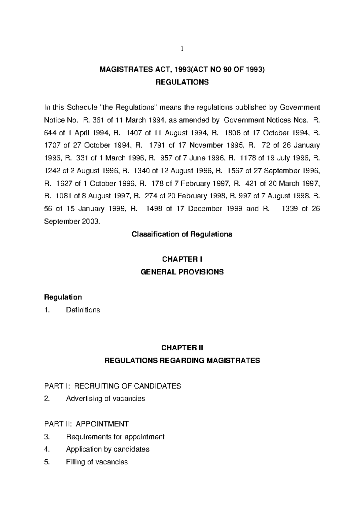 Magistrates - 2022 - MAGISTRATES ACT, 1993(ACT NO 90 OF 1993 ...