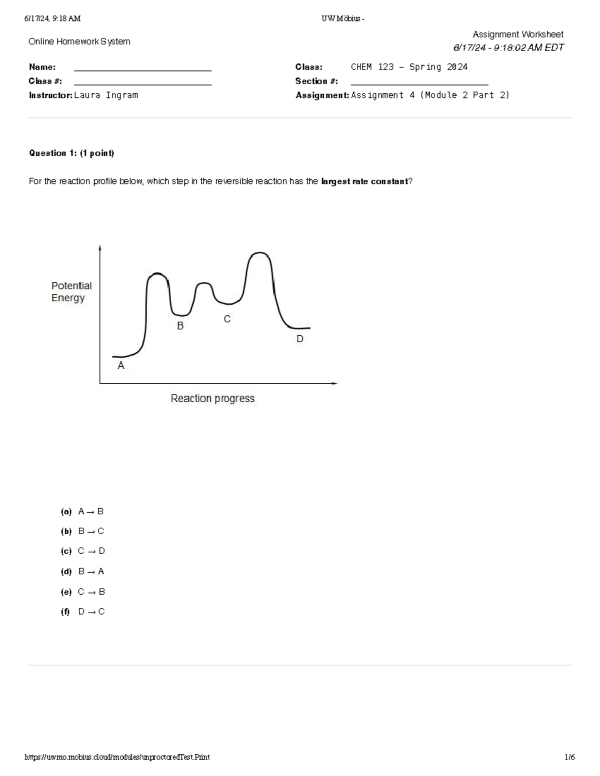 As4 - Prc - Online Homework System Assignment Worksheet 6/17/24 - 9:18: ...