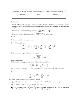 Formulario Matematica Generale II - Matematica generale 2 - RIPASSO FONDAMENTALE - e - Studocu