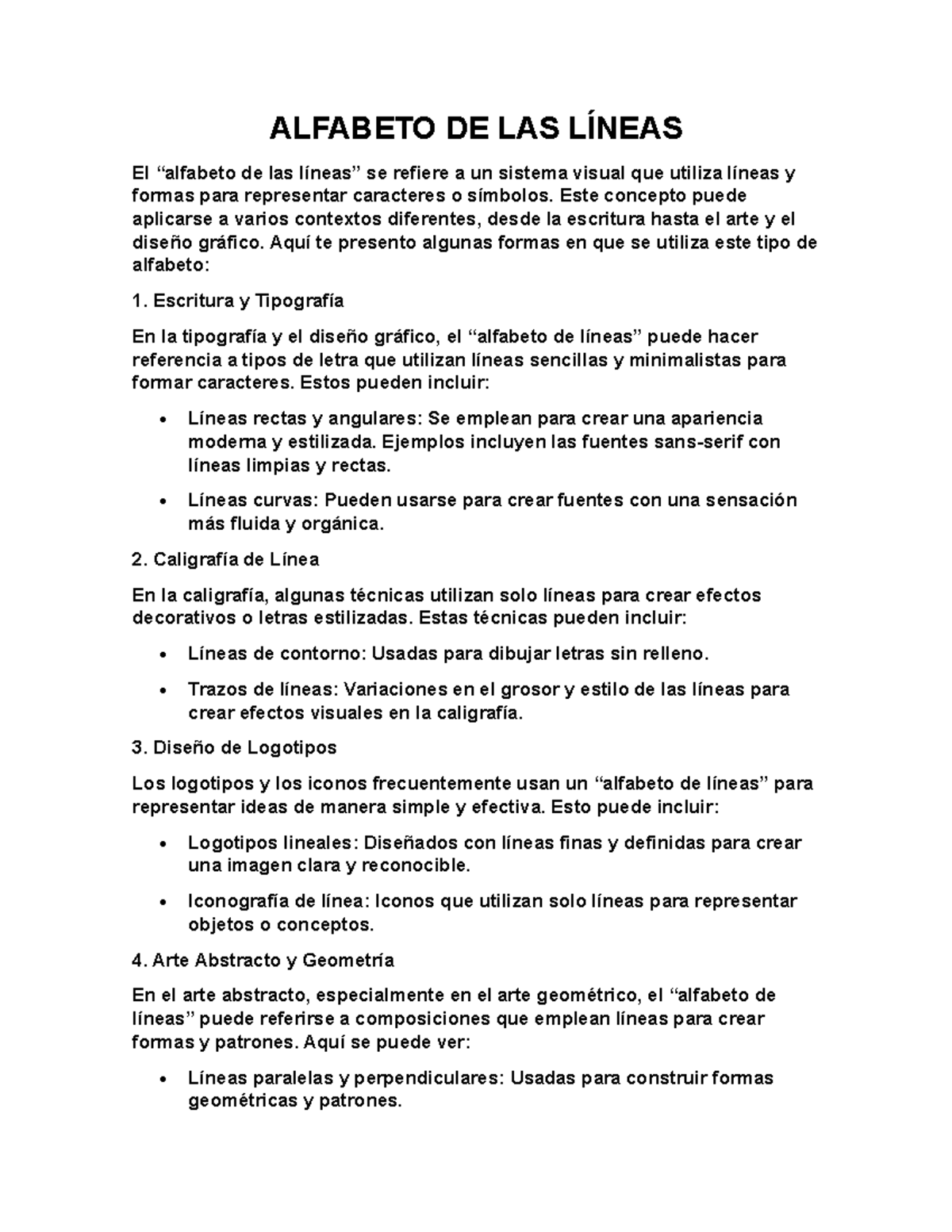 Alfabeto DE LAS Líneas - ayuda en tus dibujos el tipo de lineas ...