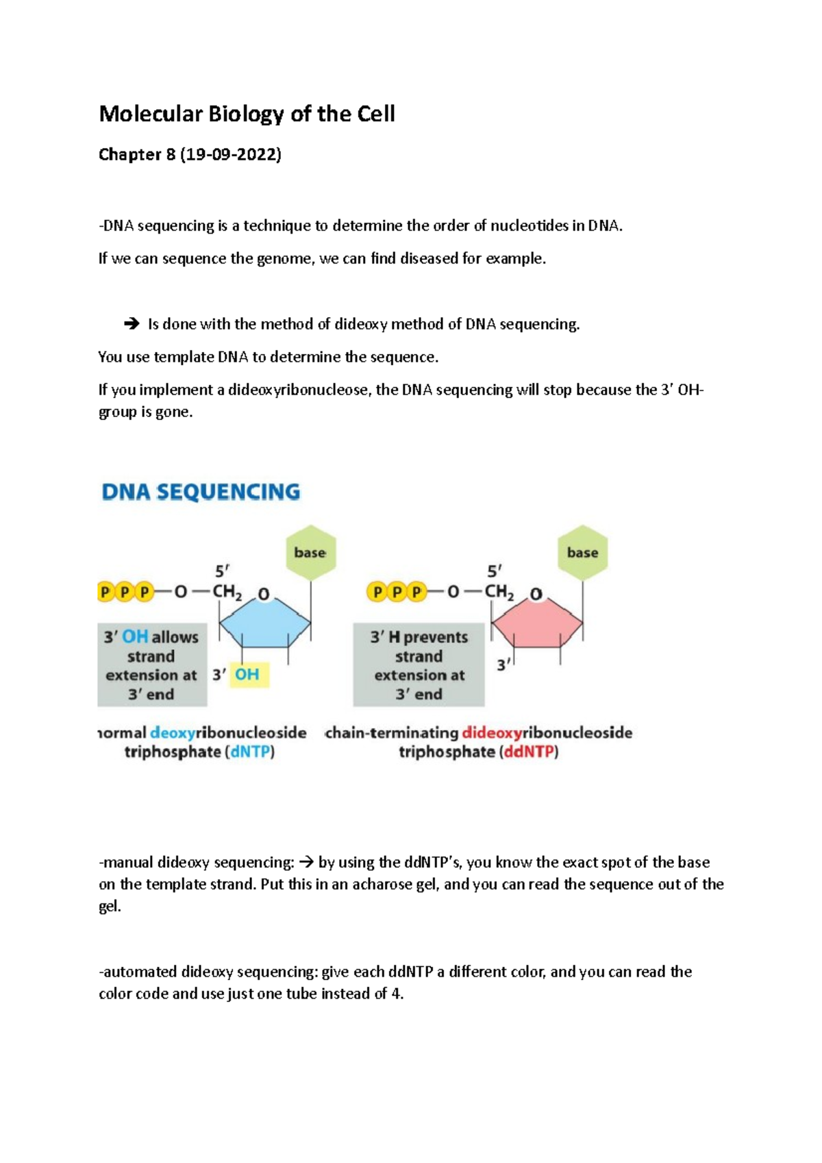 Molecular Biology of the Cell chapter 8 (part 2) (19-09) - Molecular ...