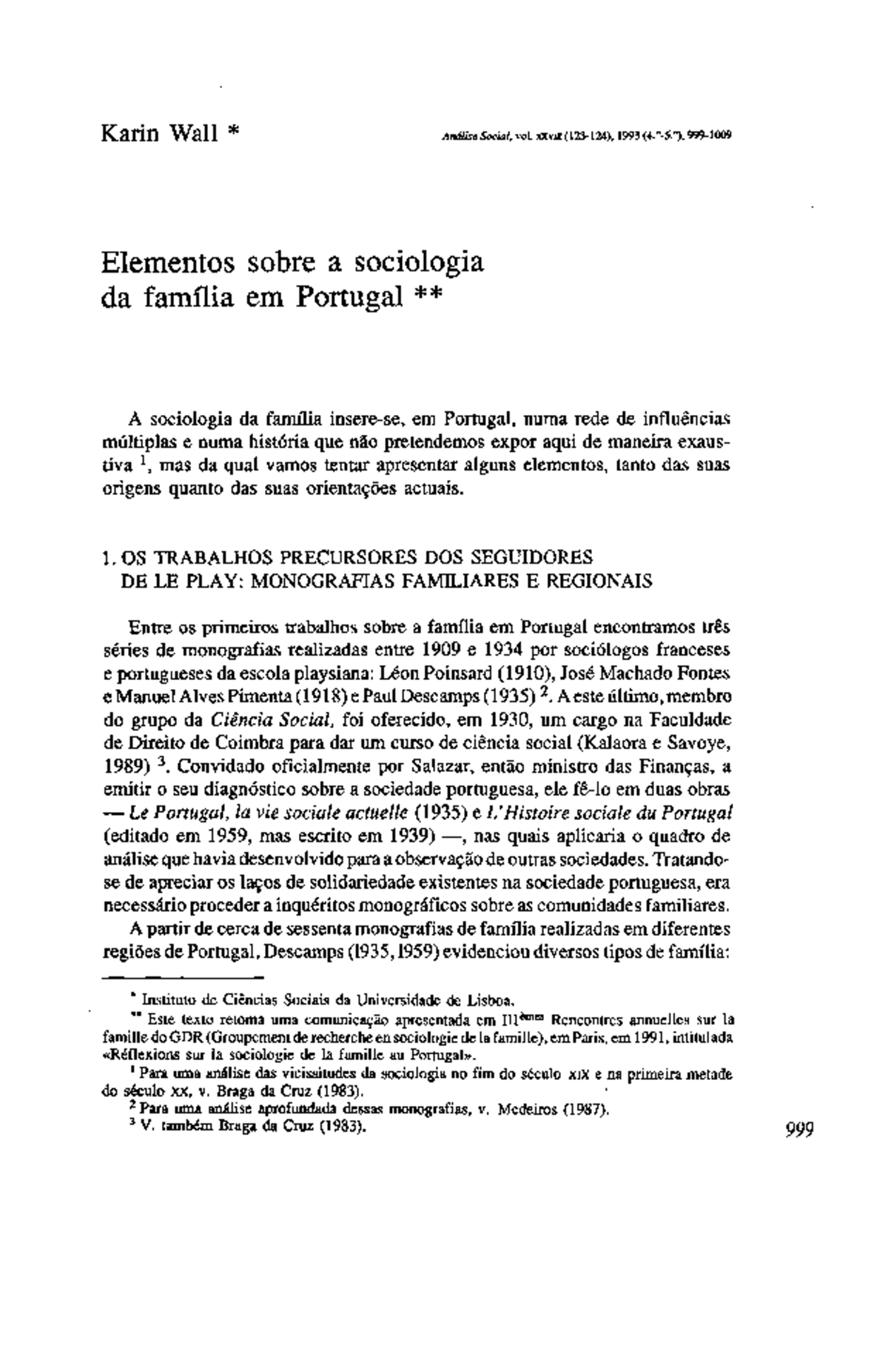2. Texto 1. Karin Wall - A Emergência da Sociologia da Família em ...