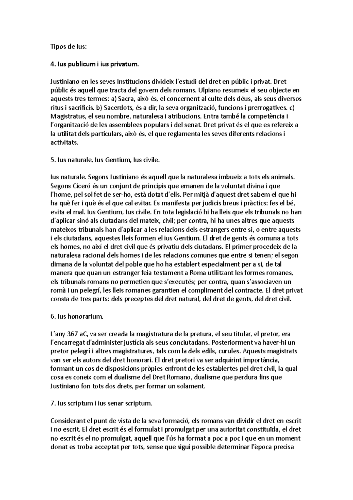Listado con los tipos de Ius - Tipos de Ius: 4. Ius publicum i ius ...
