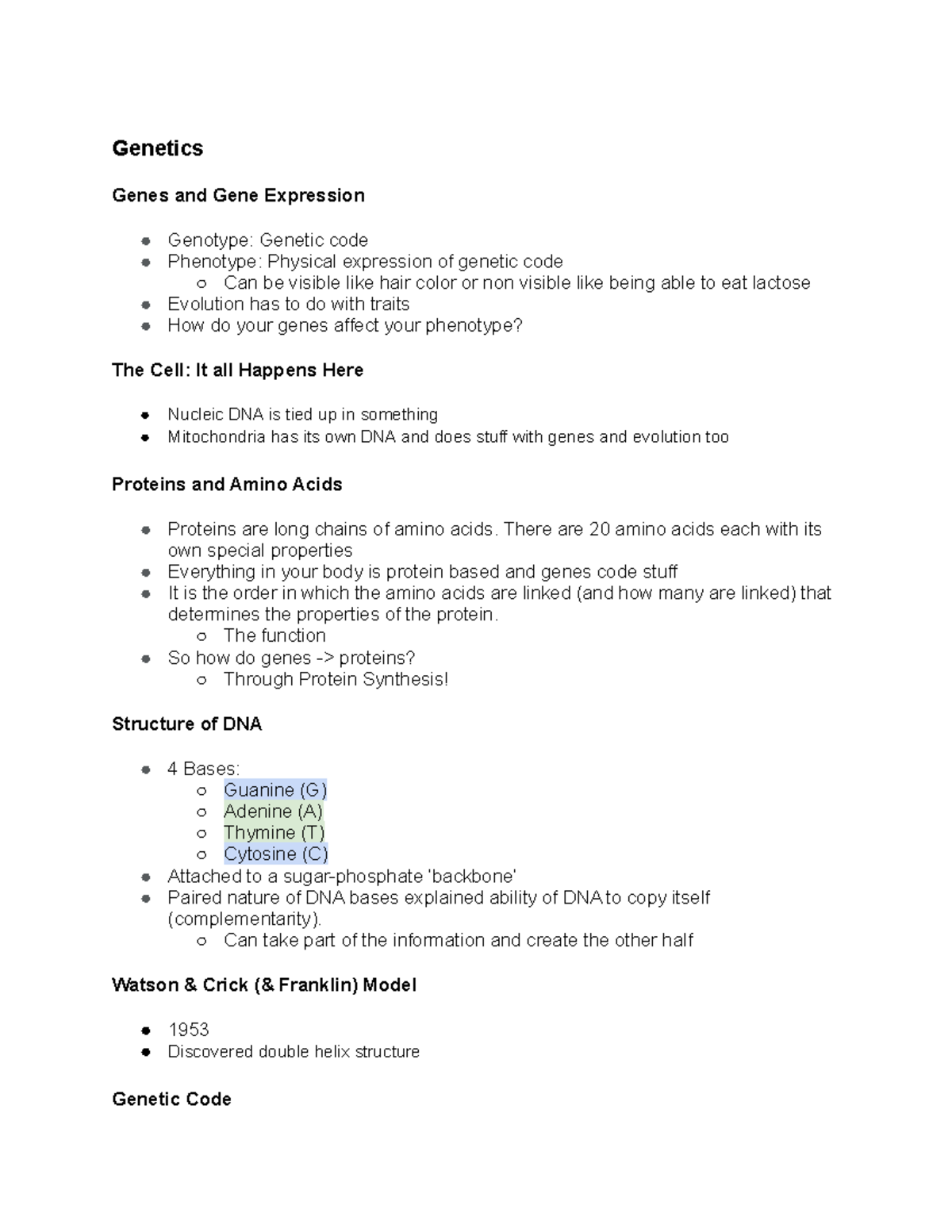 Ant 203 Genetics - Dr. Foley - Genetics Genes and Gene Expression ...