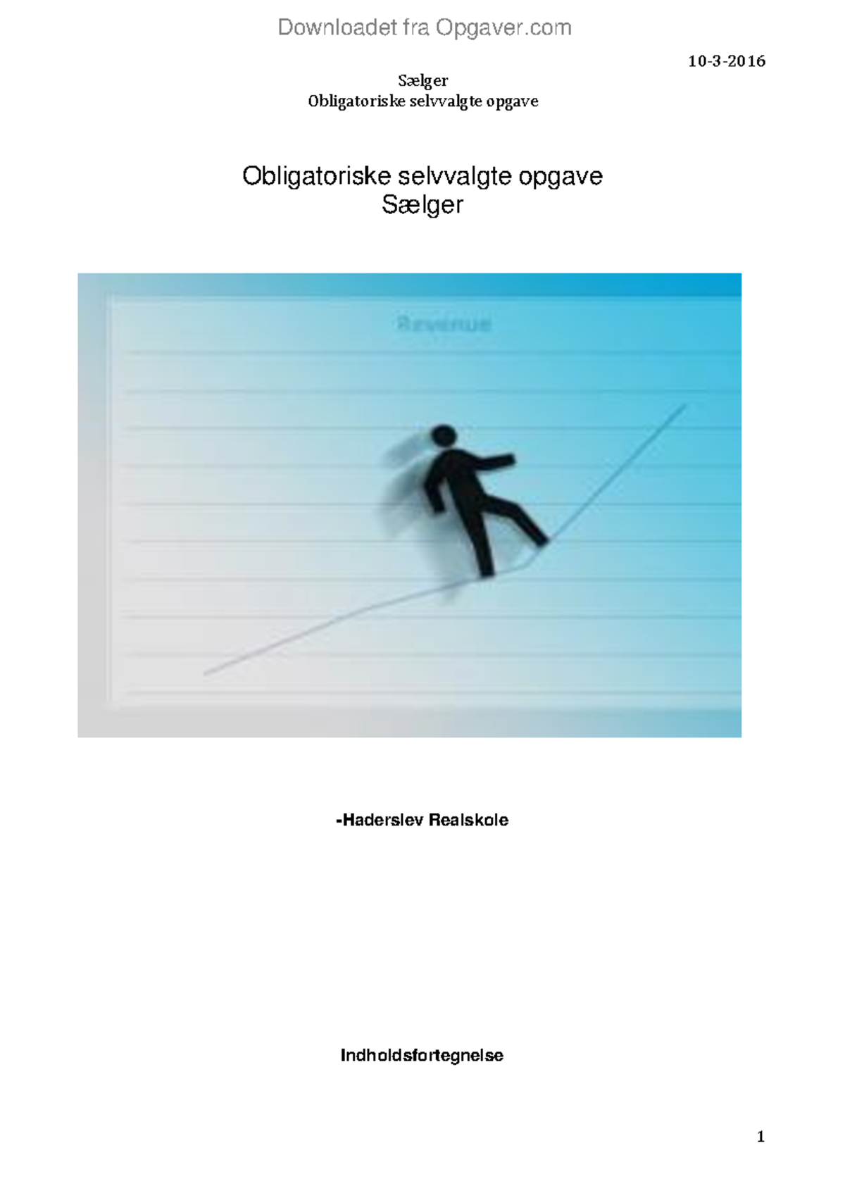 Oso opgave - s lger - 10-3- Sælger Obligatoriske selvvalgte opgave ...