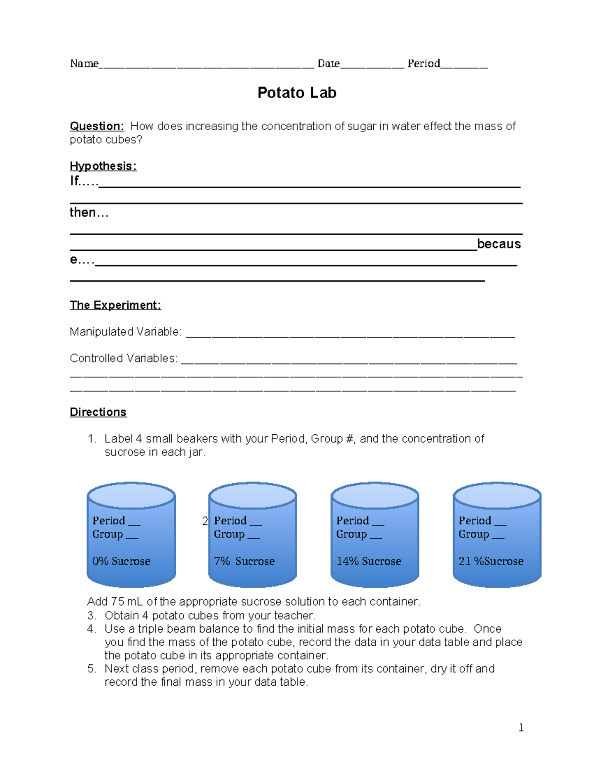 Potato Lab - Name ...