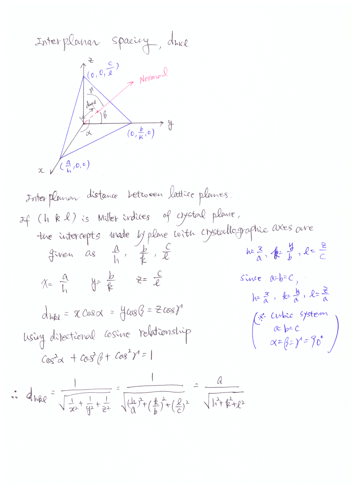 3-sol - for solutiom - Interplanar spacing dure Z (0,0,1) c) Normal ...