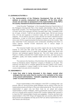 Governance and Development 8 - GOVERNANCE AND DEVELOPMENT LEARNING ...