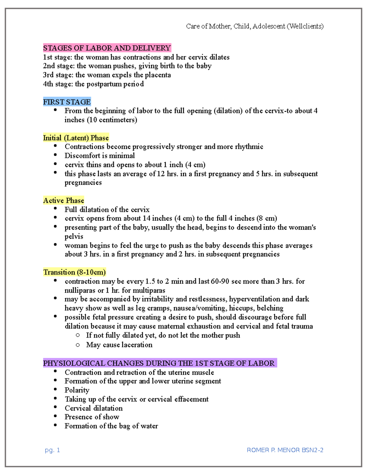 Stages OF Labor AND Delivery and methods of caring - STAGES OF LABOR ...