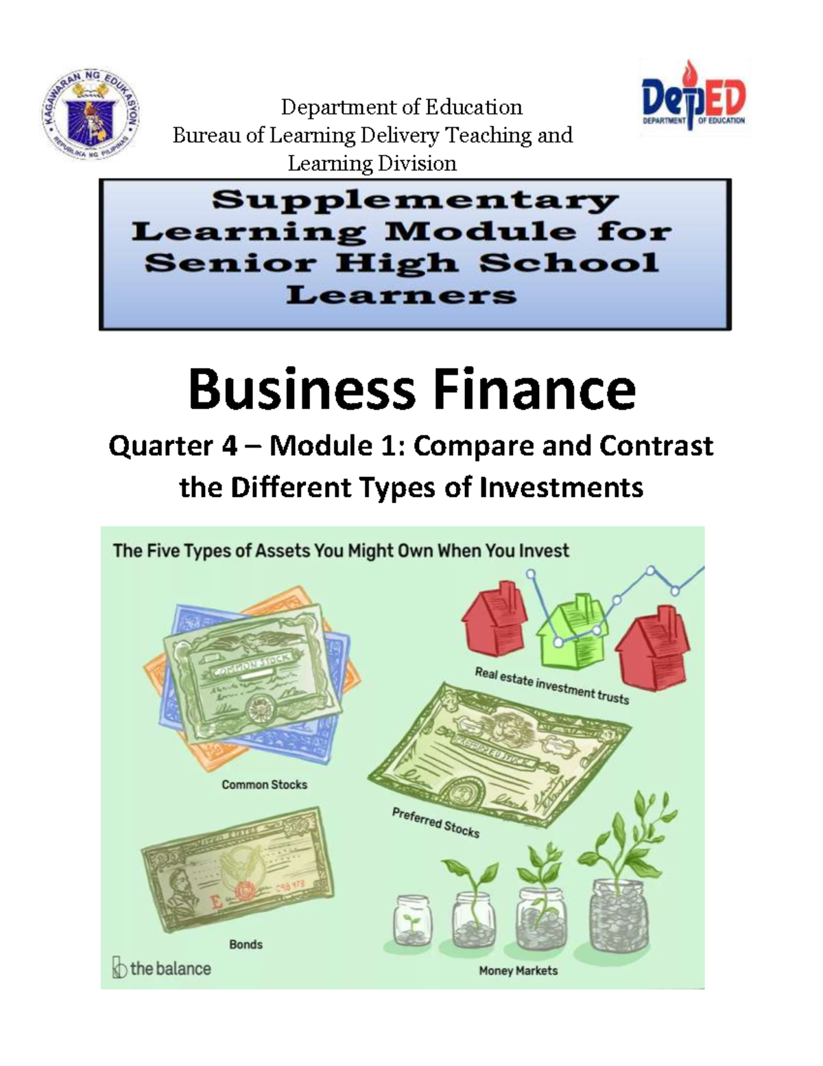 2nd-Sem Quarter-2 Week-1 Business-Finance - Department of Education ...