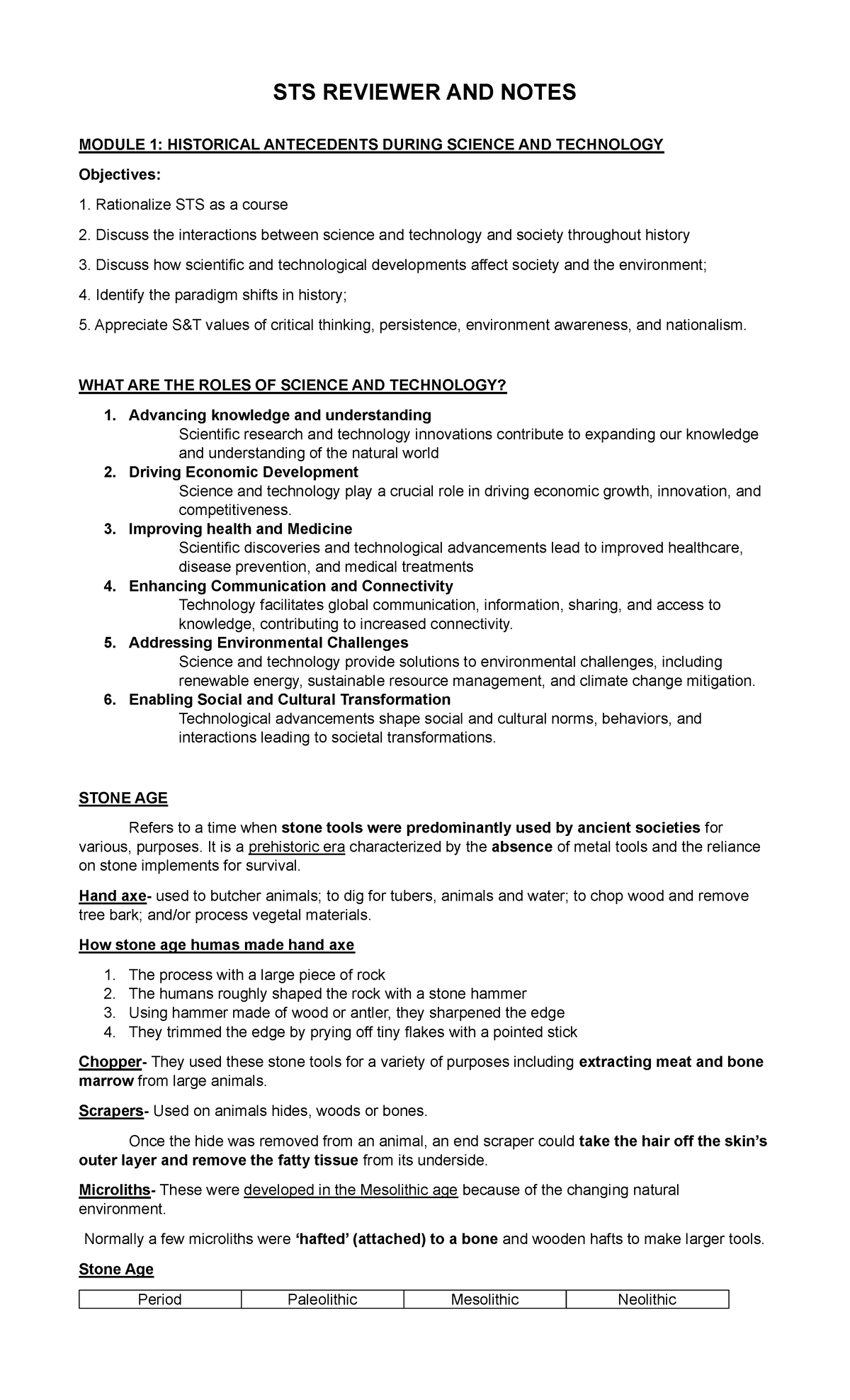STS Reviewer AND Notes - Uffhffy - STS REVIEWER AND NOTES MODULE 1 ...