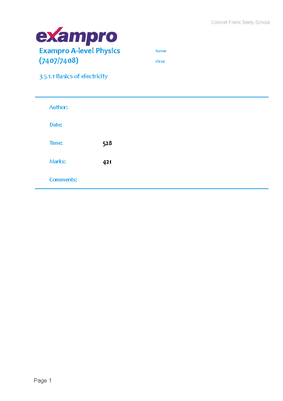 3.5 - ... - Exampro A-level Physics (7407/7408) 3.5.1 Basics of ...