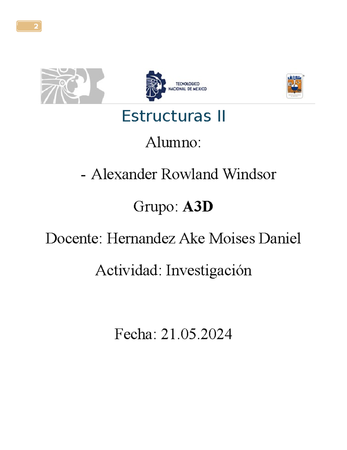 Estructuras II Analisis Estructural Alex - Estructuras II Alumno ...