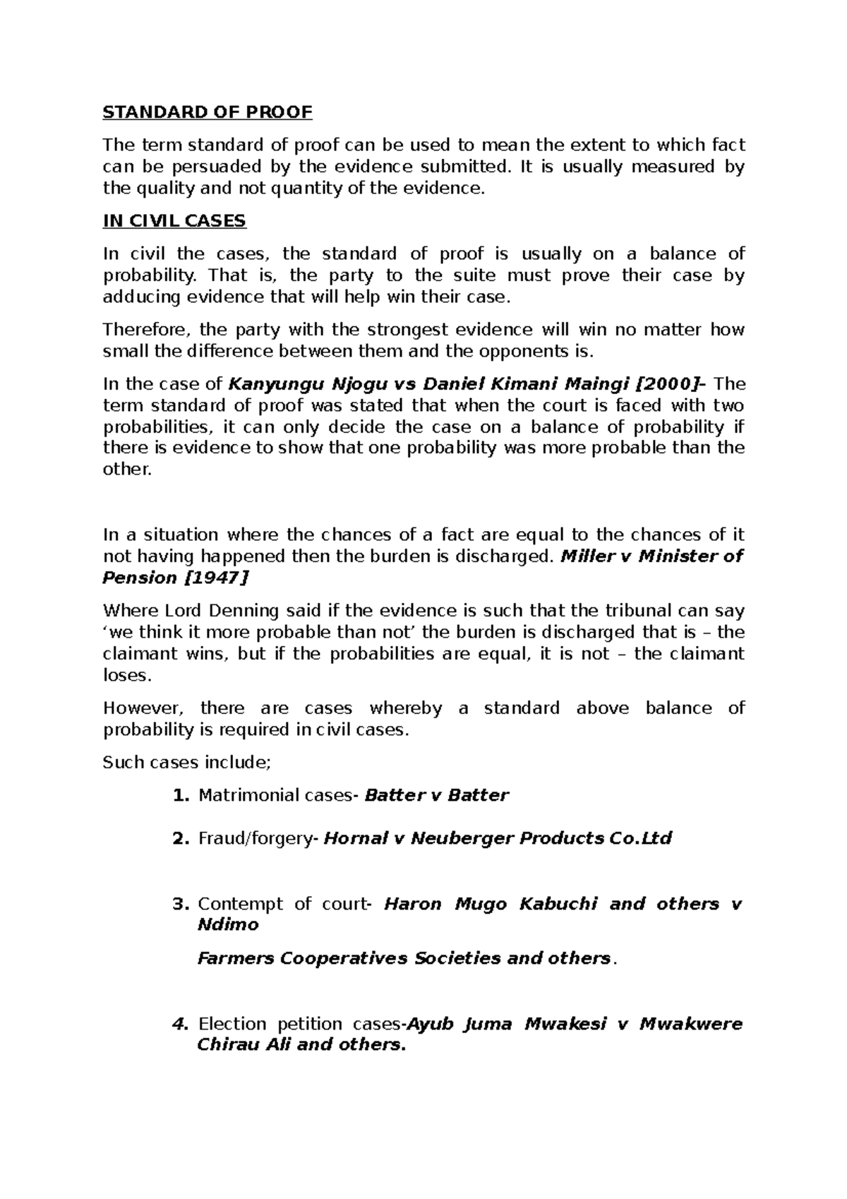 Standard OF Proof - STANDARD OF PROOF The term standard of proof can be ...