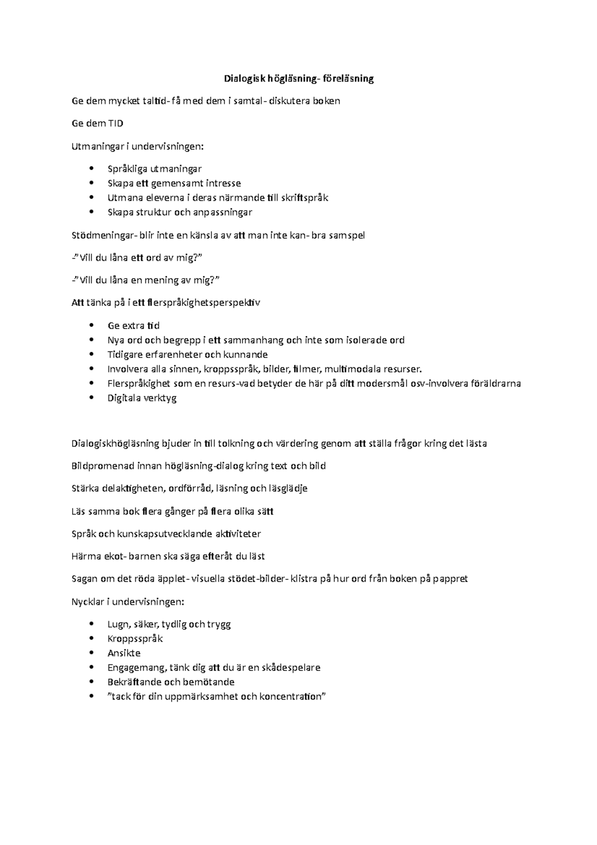 Dialogisk högläsning- föreläsning - Dialogisk högläsning- föreläsning ...