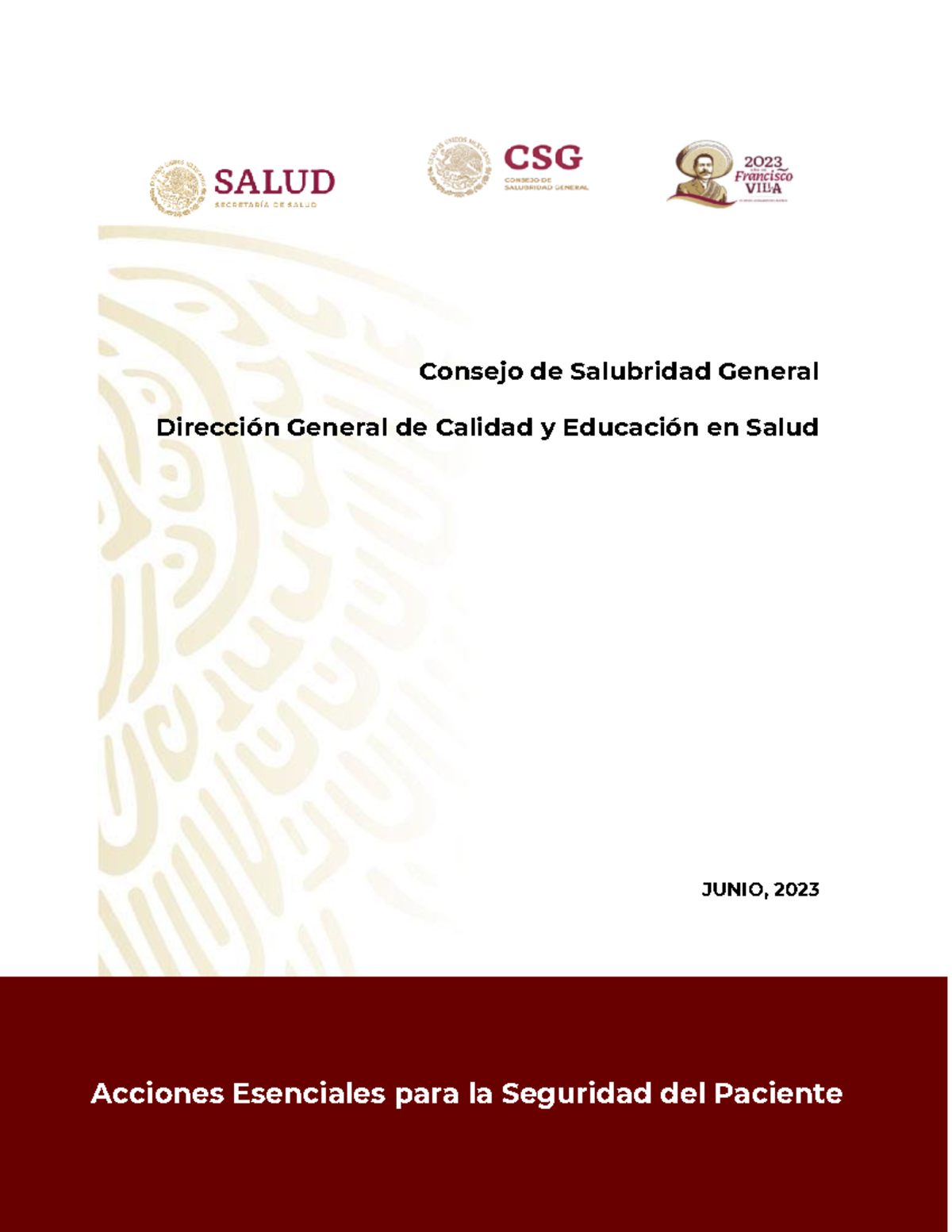AESP Acciones Esenciales para la seguridad del paciente 2023 - Consejo ...