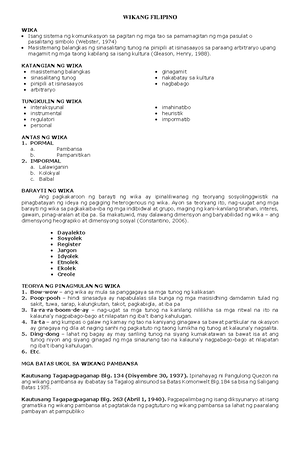 Masining 1- Batas - MGA BATAS AT KAUTUSAN NA MAY KINALAMAN SA WIKANG PAMBANSA Artikulo XIV ...