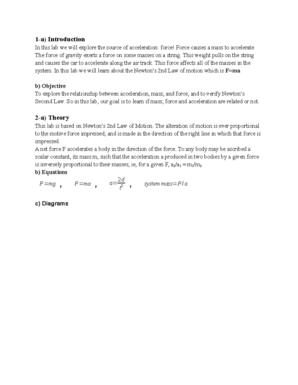 Ph-101 lab #6 - Lab report - Introduction In this lab we will explore ...