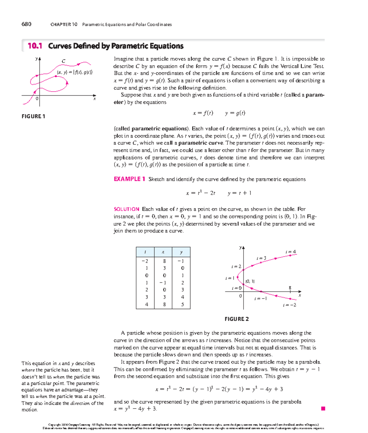 Math ch-10-1 - math work - 680 CHAPTER 10 Parametric Equations and ...