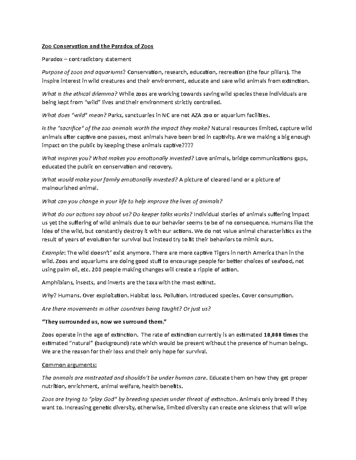 Zoo Conservation and the Paradox of Zoos - The inspire interest in wild ...