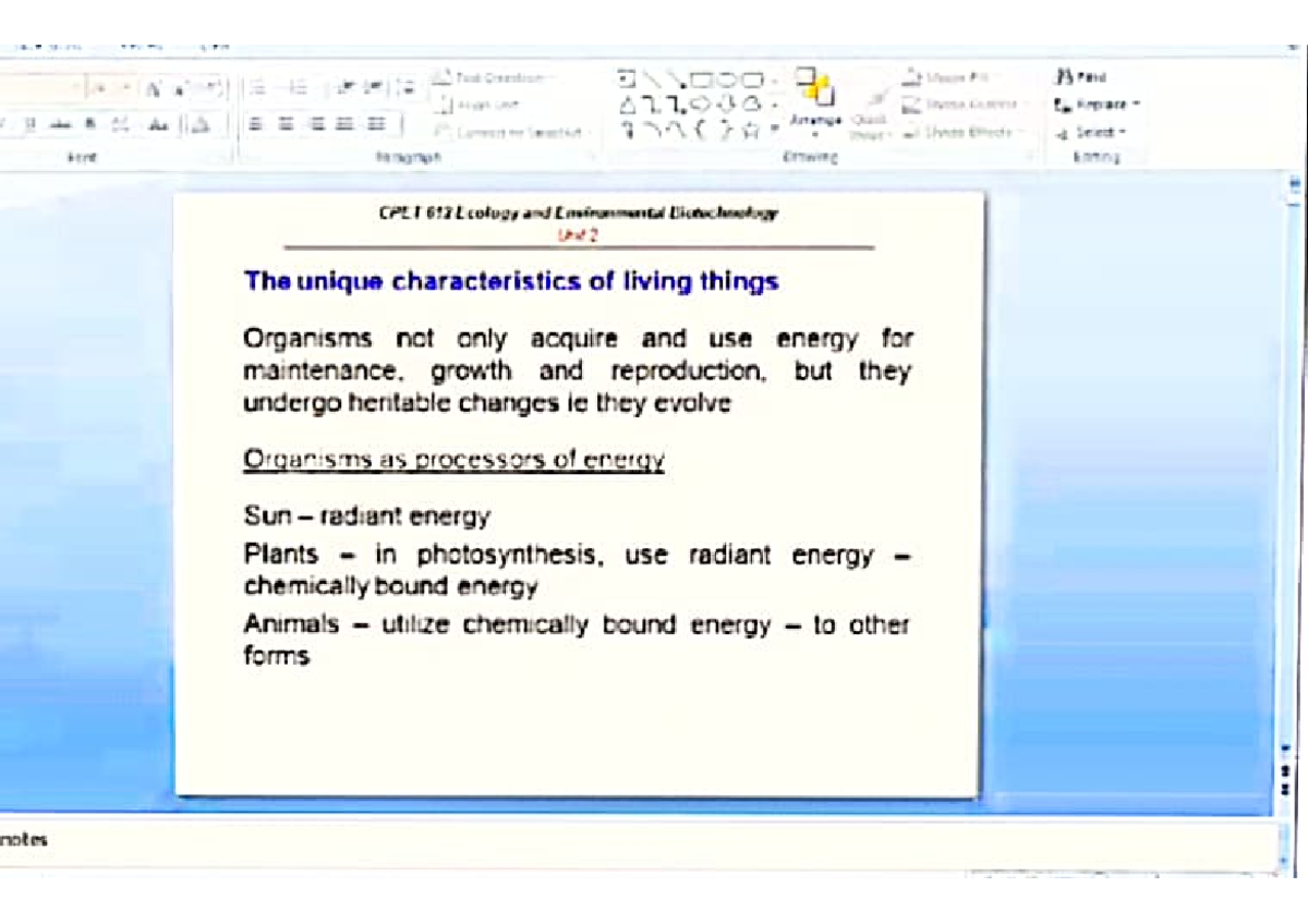 Unit 2 cpet 612 - Ecology And Environmental Biotechnology - Studocu