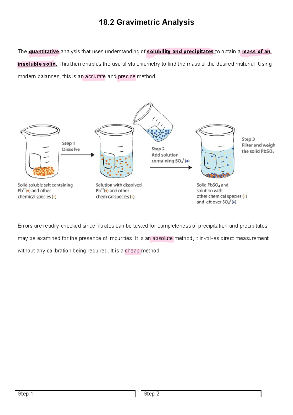 Quantitative Gravimetric Analysis at Claudia Aunger blog