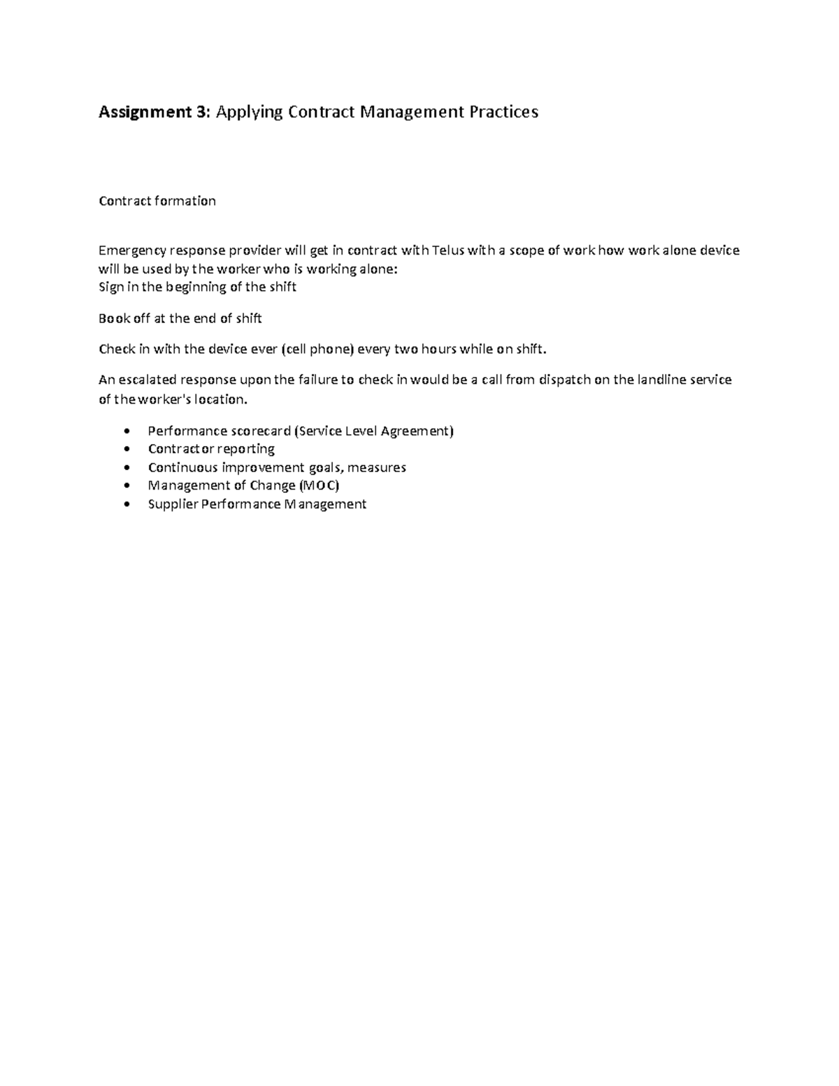 HK's Assignment 3 (Applying Contract Management Practices) - Assignment ...