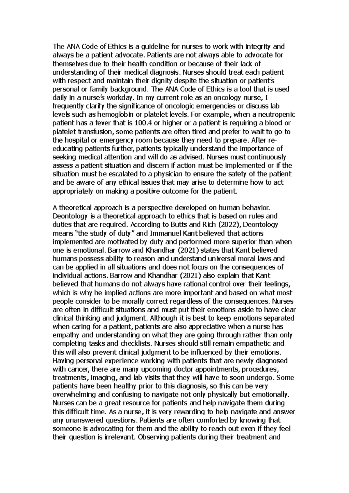 The ANA code disccusion 1 - The ANA Code of Ethics is a guideline for ...