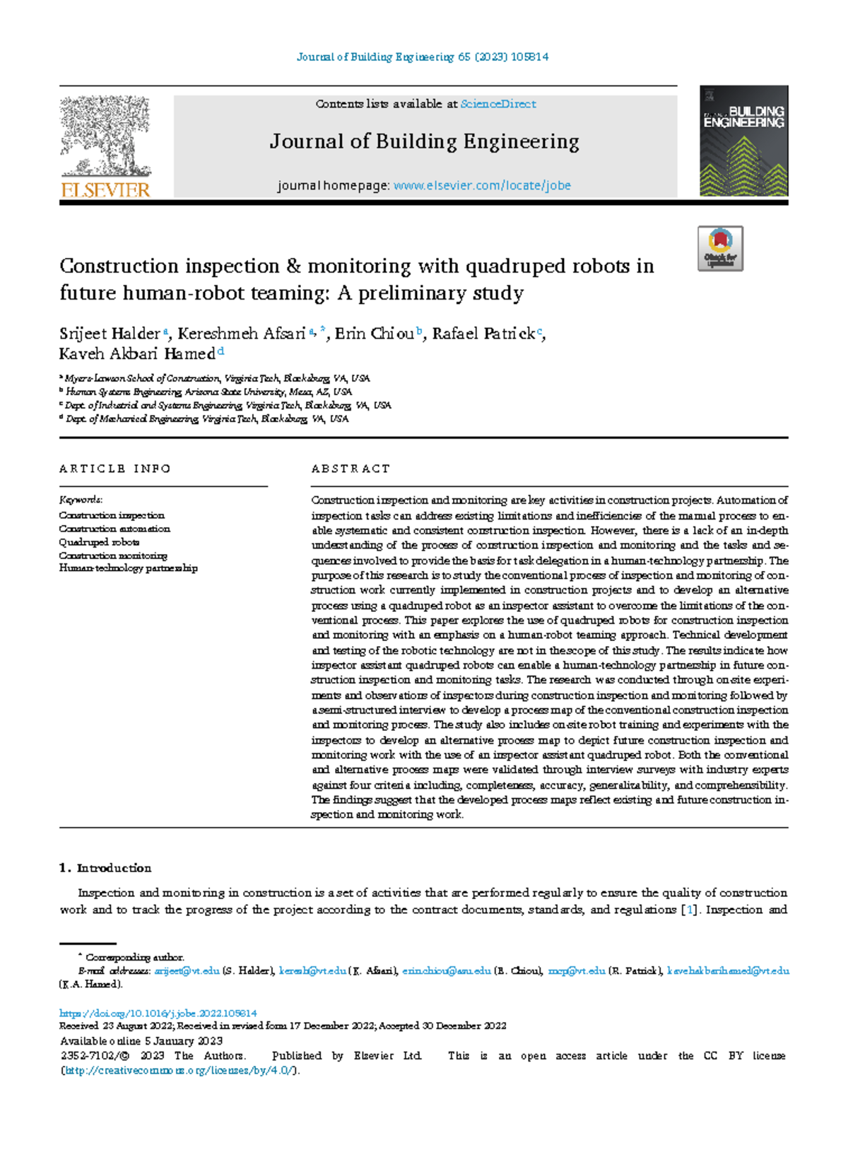 Articulo 26 - Journal of Building Engineering 65 (2023) 105814 ...