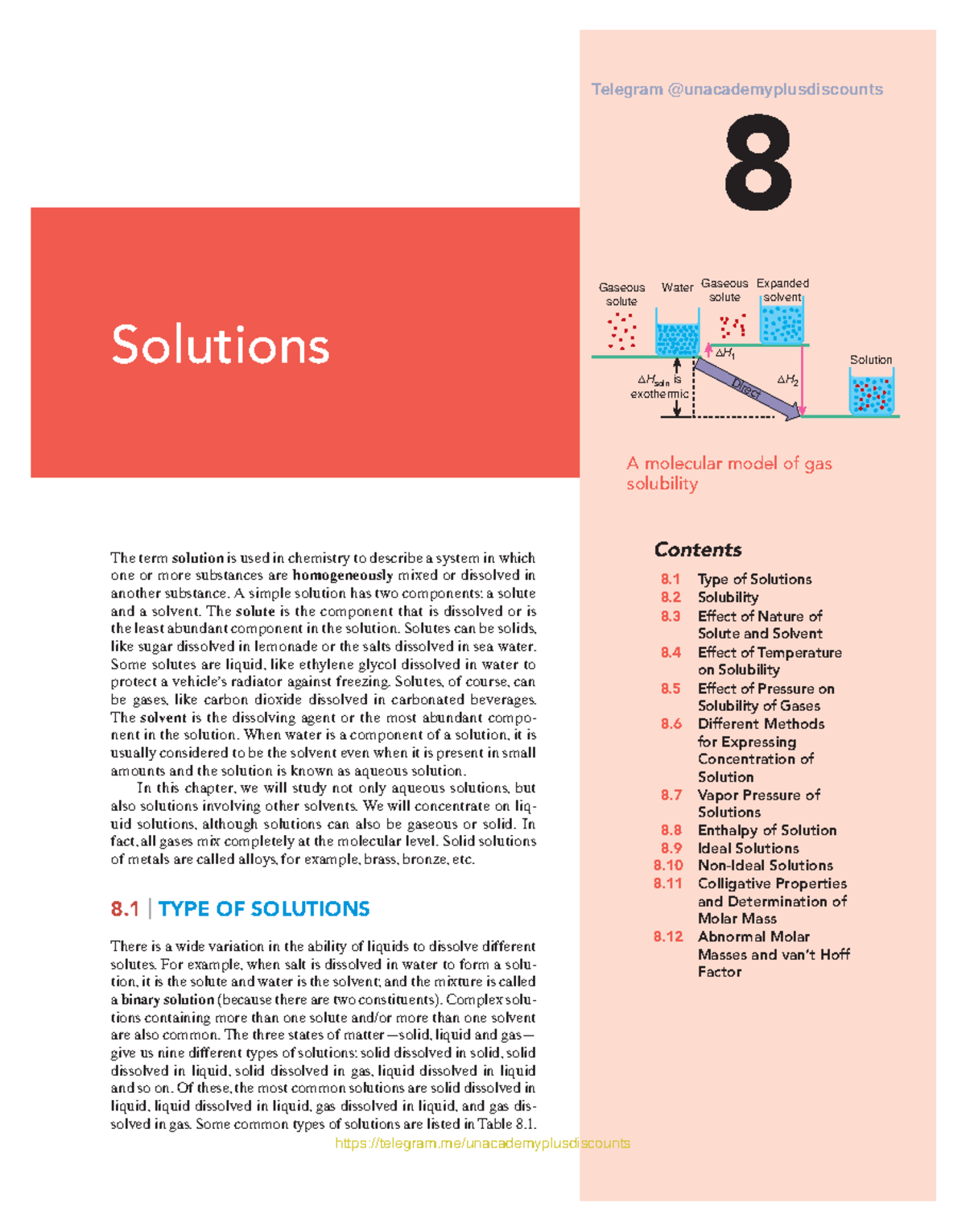 Physical Chemitsry - Solutions - Direct Gaseous solute Gaseous solute ...