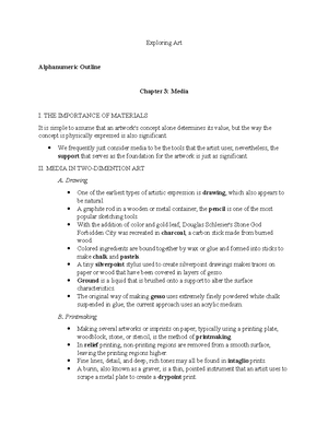 Chapter 4 Deriving Meaning - Exploring Art Alphanumeric Outline Chapter ...