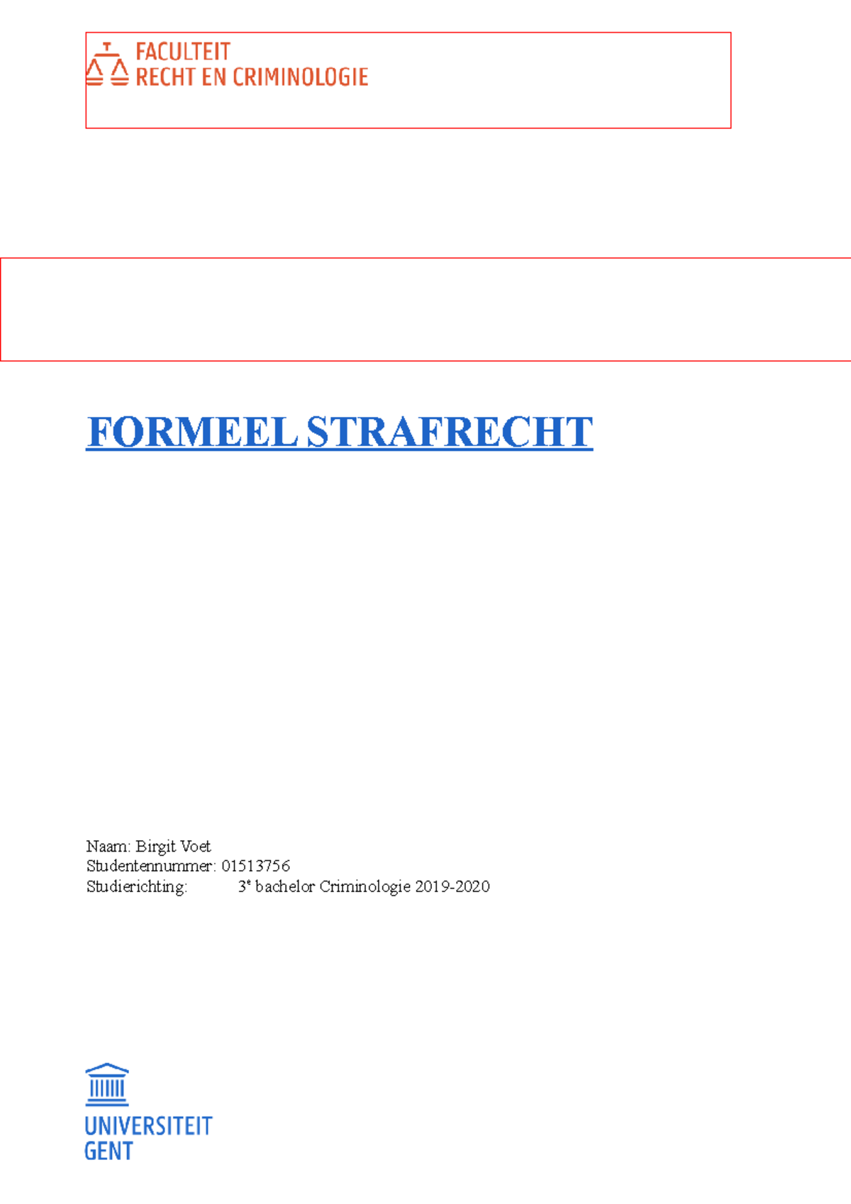 Formeel-strafrecht - Voorbeeld praktische oefening Formeel Strafrecht ...