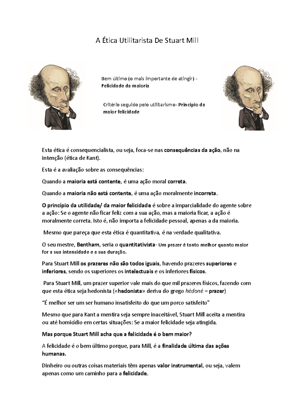 A Ética Utilitarista De Stuart Mill - Esta é a avaliação sobre as ...