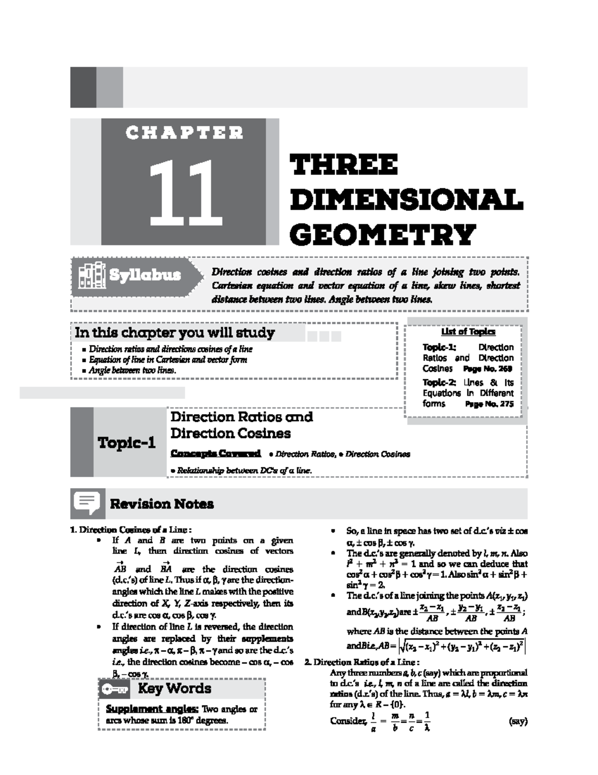 Three diamentional geometry 1to12 - Mathematics-I - Studocu