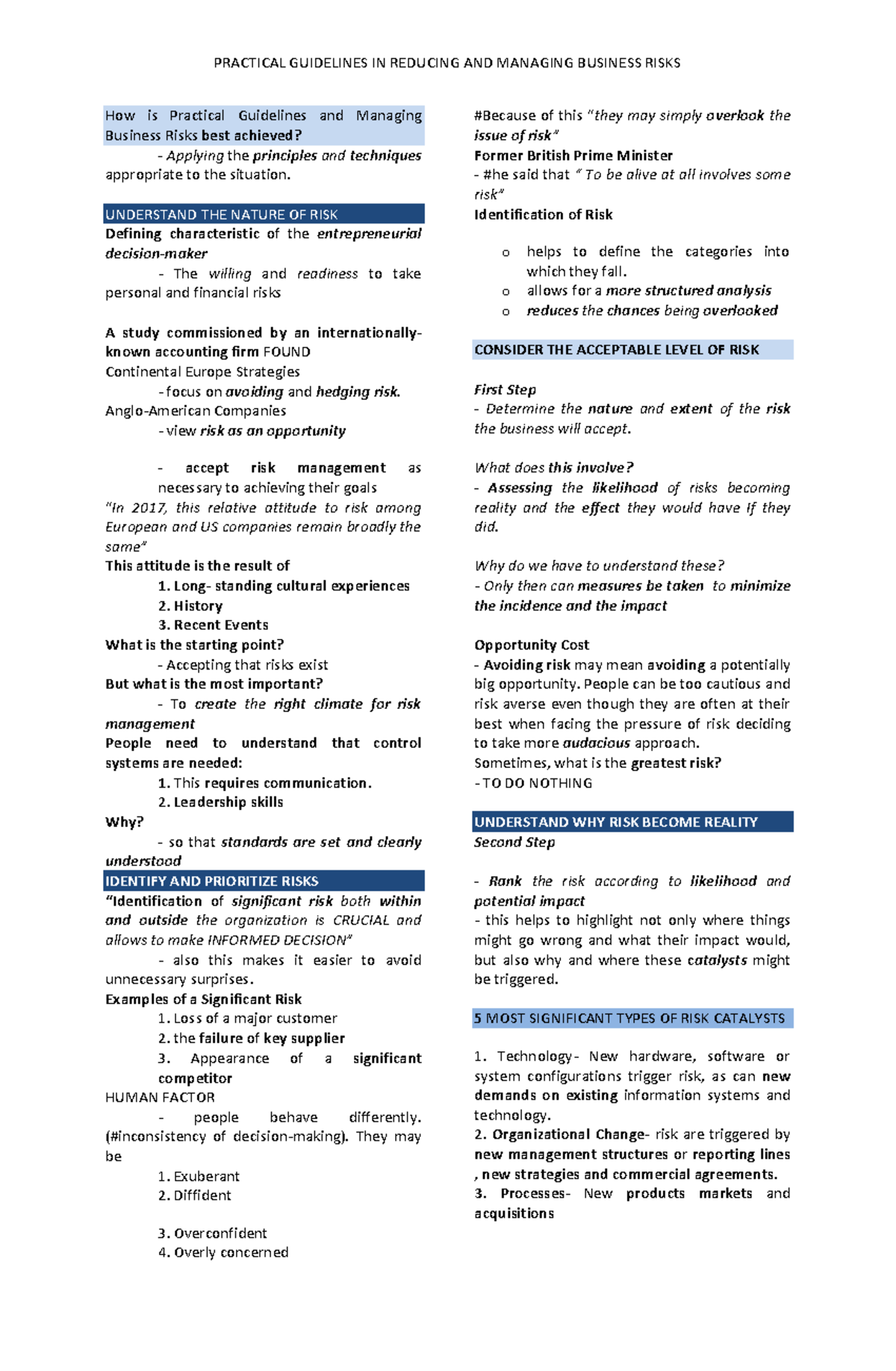 Pdfcoffee - overview of internal control - How is Practical Guidelines ...