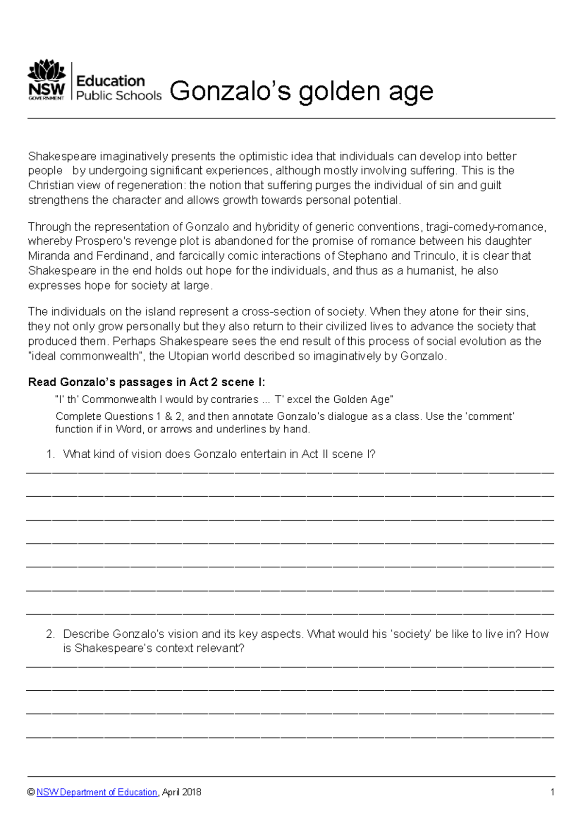 English advanced s6 hag seed tempest resource 12 gonzalos golden age ...