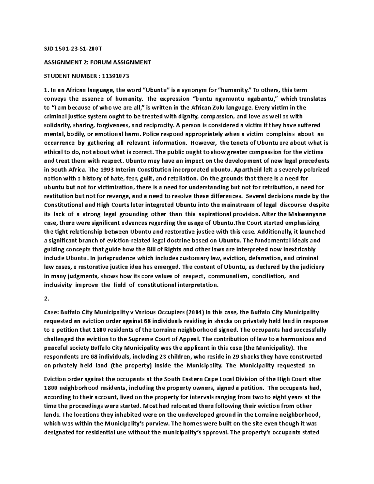 SJD 1501 Assignment 3 - Love to use you material - SJD 1501-23-S1-200T ...