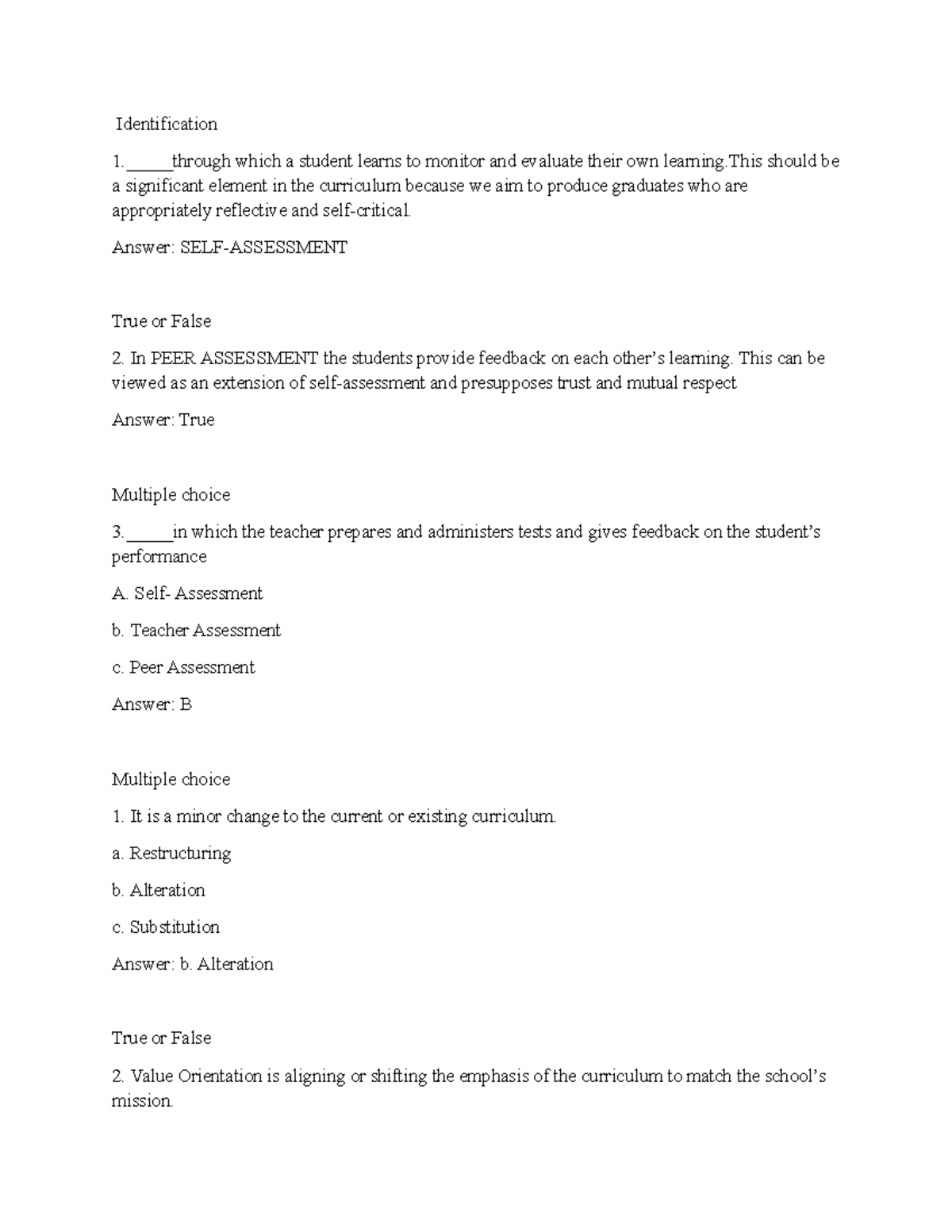 Questions-PED09-3 - Question - Identification 1._____through which a student learns to monitor ...
