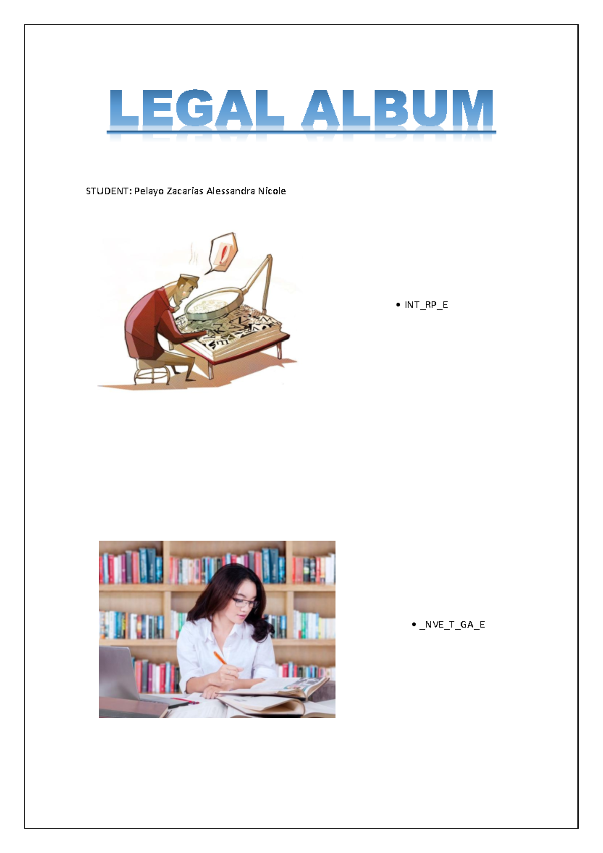 Legal Album - STUDENT: Pelayo Zacarias Alessandra Nicole - INT_RP_E ...