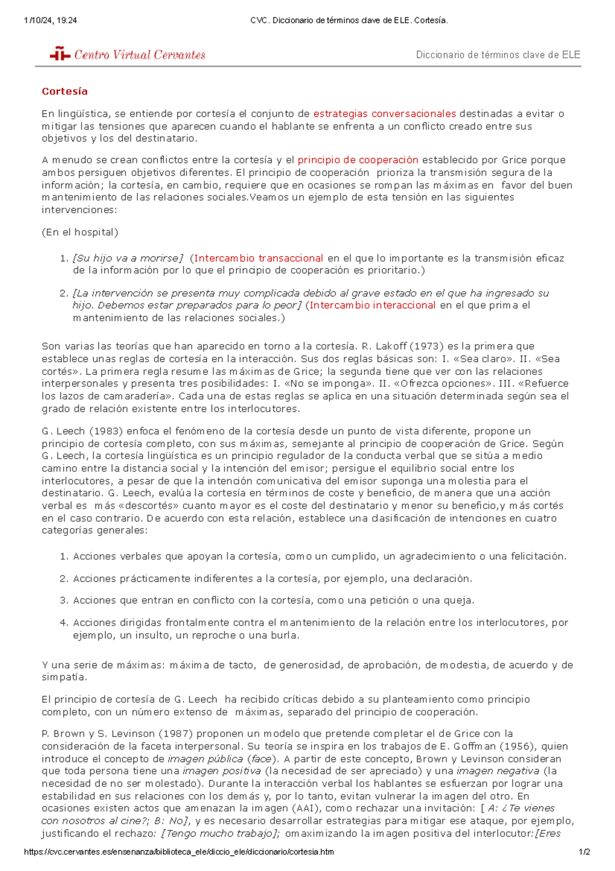 CVC. Diccionario de términos clave de ELE. Cortesía - Diccionario de ...