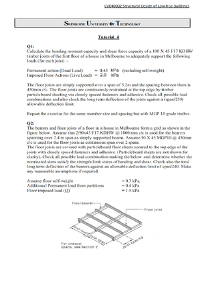 Tutorial 01 - CVE40002 Structural Design of Low Rise Buildings Page 1 of 3 FACULTY OF ...
