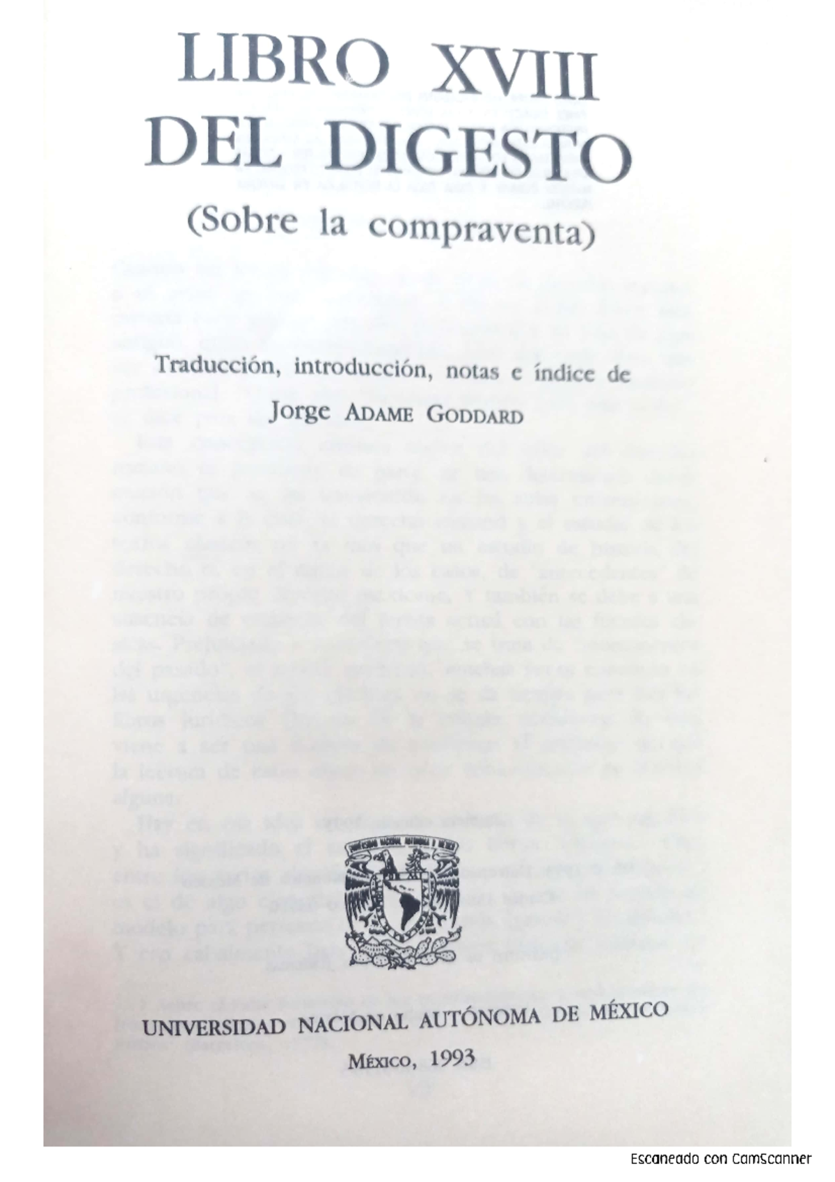 Digesto Version Jorge Adame Goddard - derecho romano - Studocu