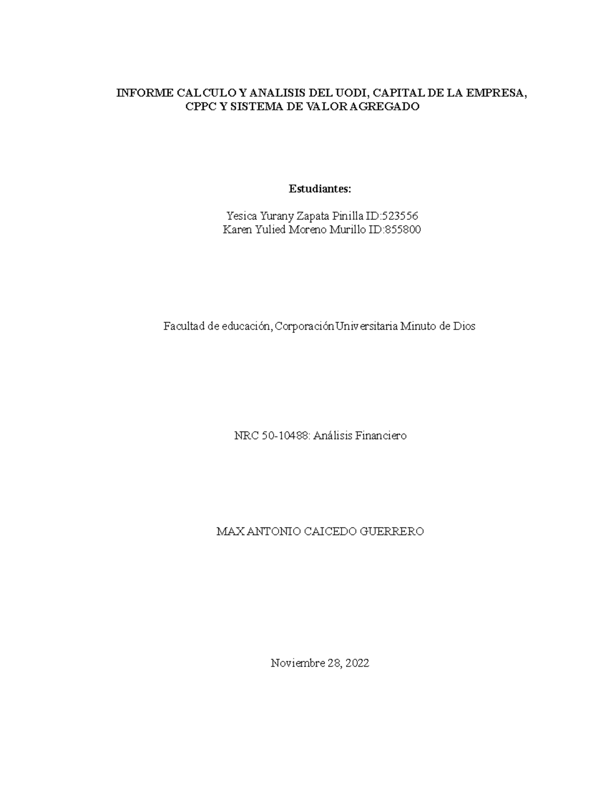 Actividad 6 - INFORME CALCULO Y ANALISIS DEL UODI, CAPITAL DE LA ...