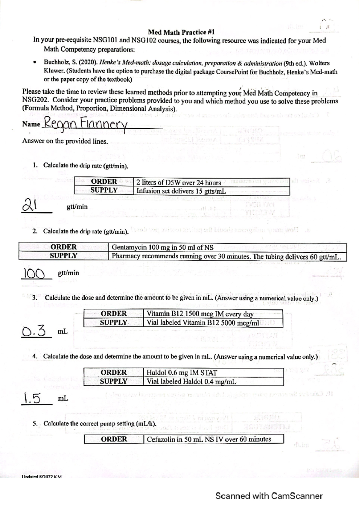 OB math practice - OB med math - NSG202A2 - Studocu