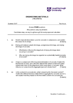 Exam June 2013, questions - I Loughborough University ENGINEERING ...