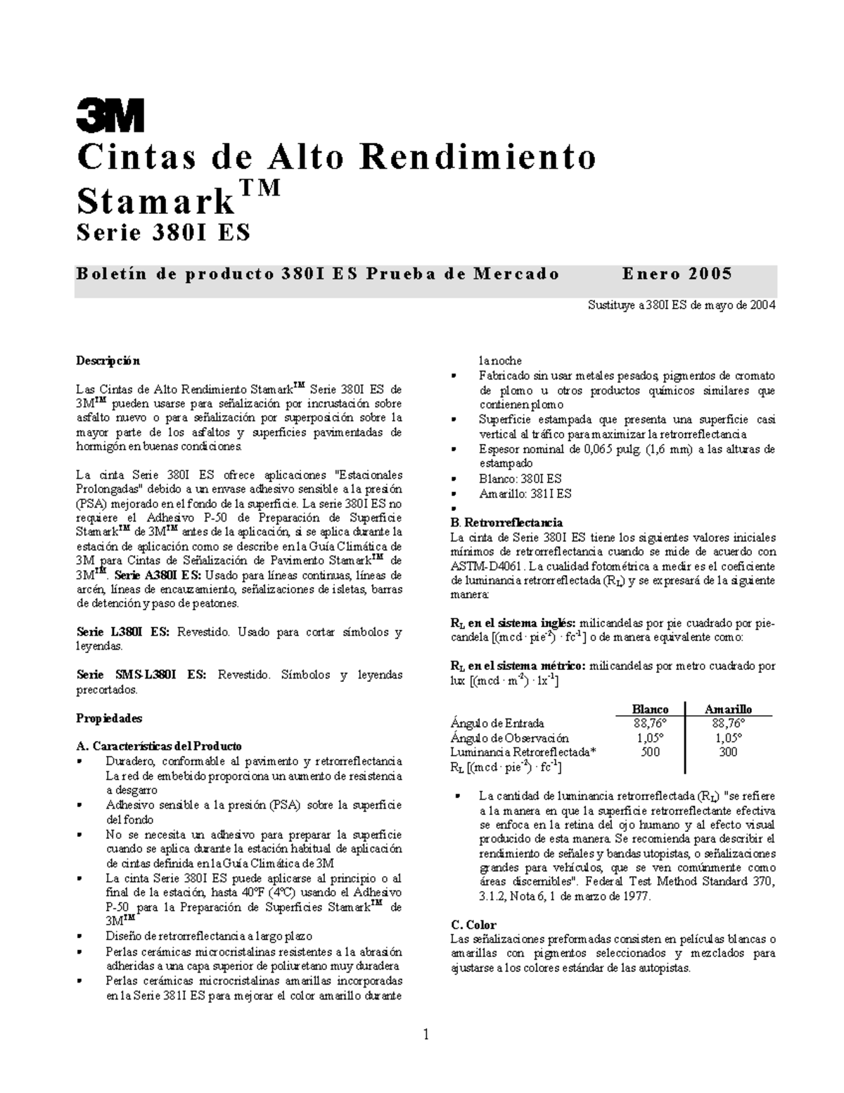 PM 380IES BP ES 3M - cinta de alto rendimiento - Cintas de Alto ...
