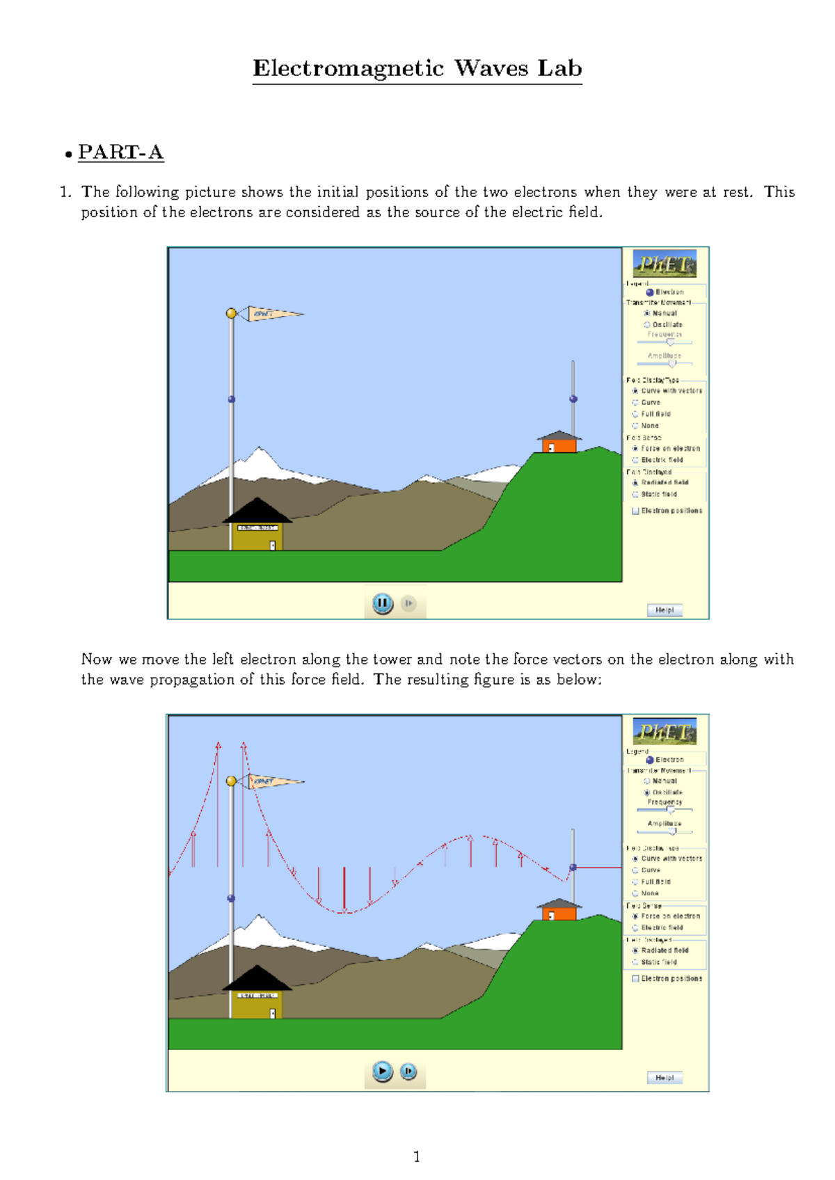 Lab-Electromagnetic Wave - Electromagnetic Waves Lab • PART-A The ...