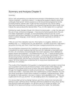 Alice 4 - summary 4 - Summary and Analysis Chapter 4 Summary In a ...